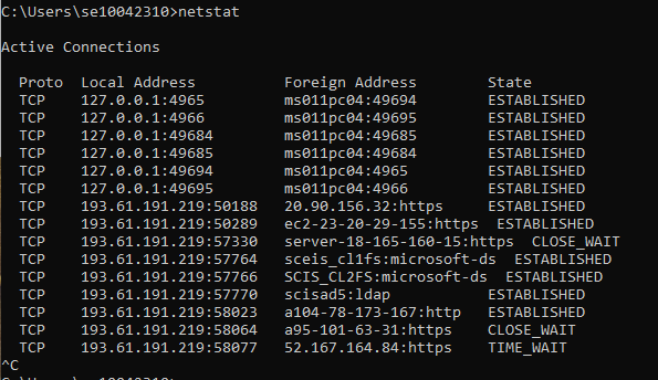 Command Line Network Tools - Netstat