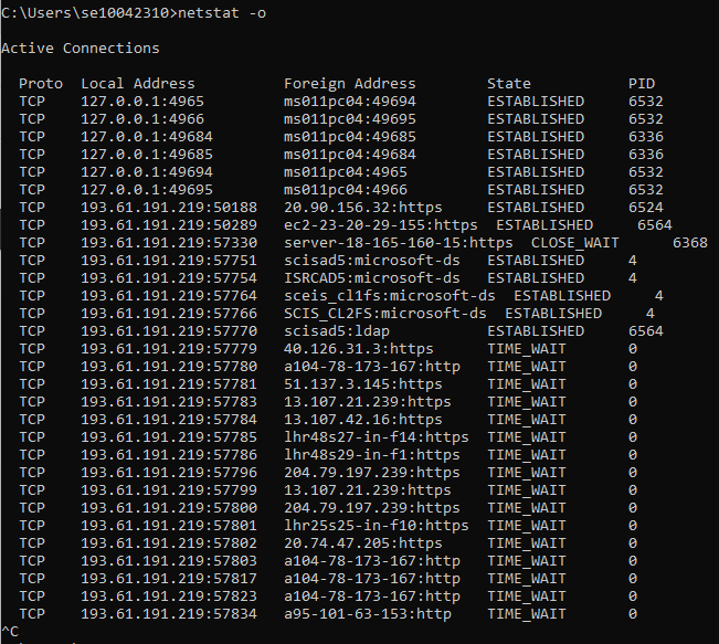 Command Line Network Tools - Netstat